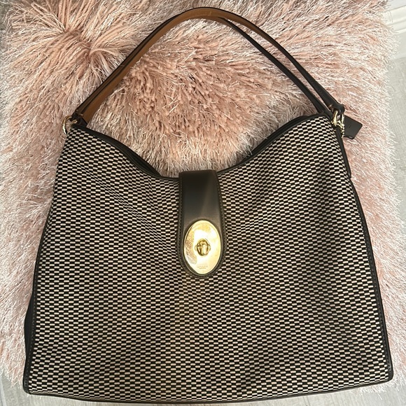 Coach | Bags | Coach Madison Carlyle Exploded Shoulder Bag Black Cream ...